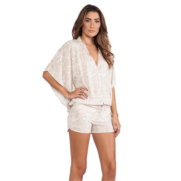 Novella Royale | Pants & Jumpsuits | Novella Royale Lazy Daze Romper In White Chantilly | Poshmark
